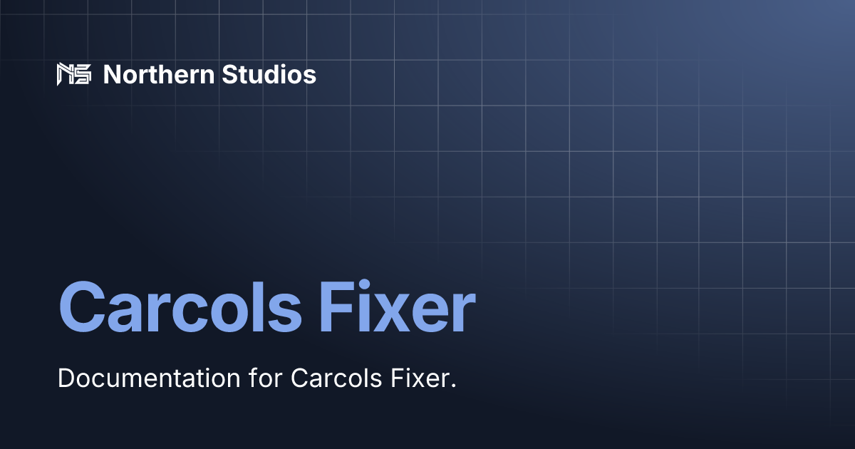Carcols Fixer | Northern Studios